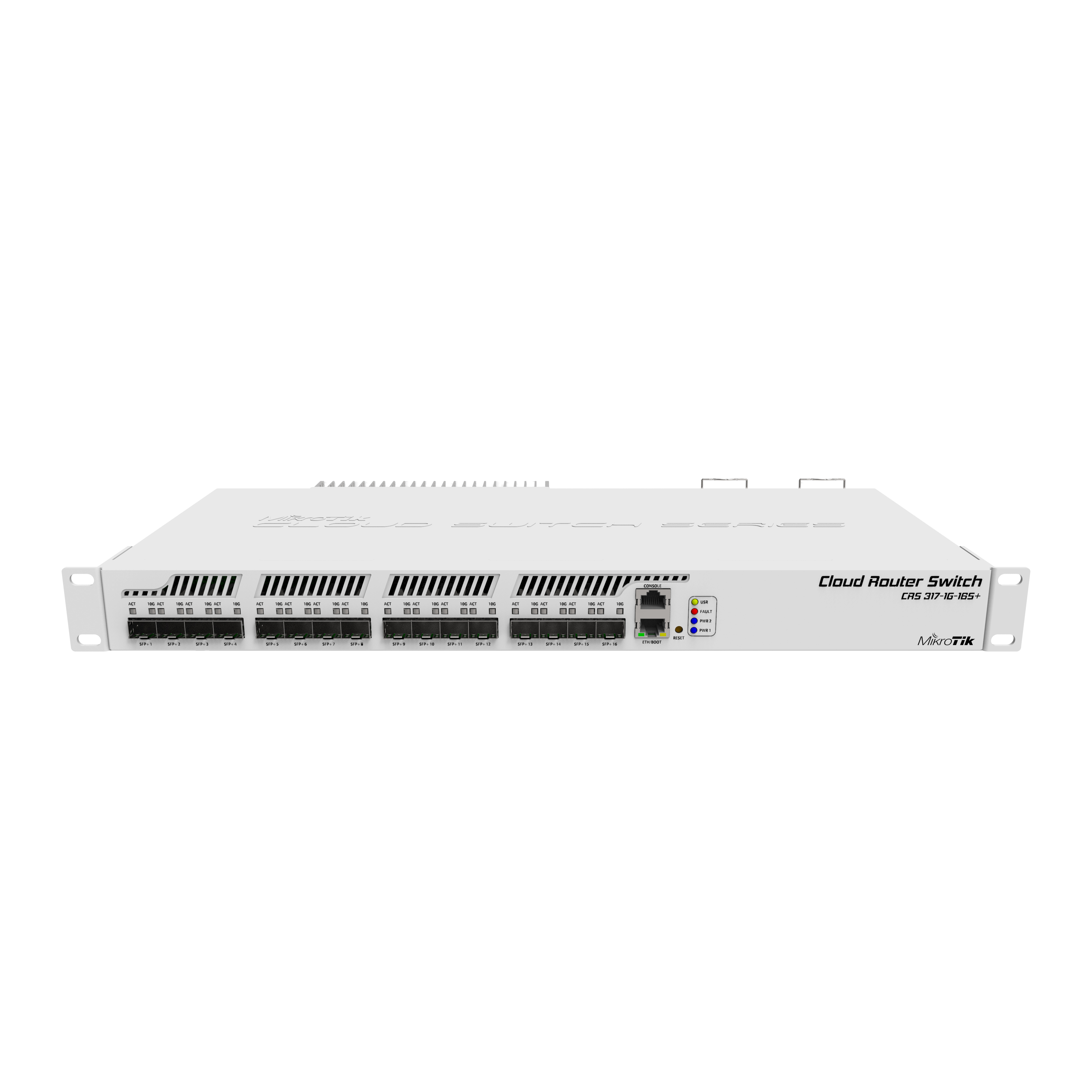Switch Cloud Roteador Mikrotik - 1x Gigabit - 16x SFP+ 10 GbE - Cooler