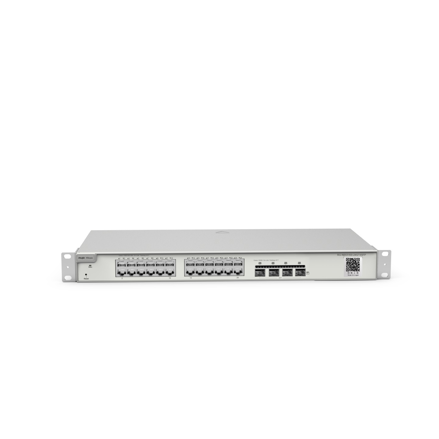 Switch Ruijie 24 Portas Gigabit - 4x Uplink SFP - Gerenciável - Layer